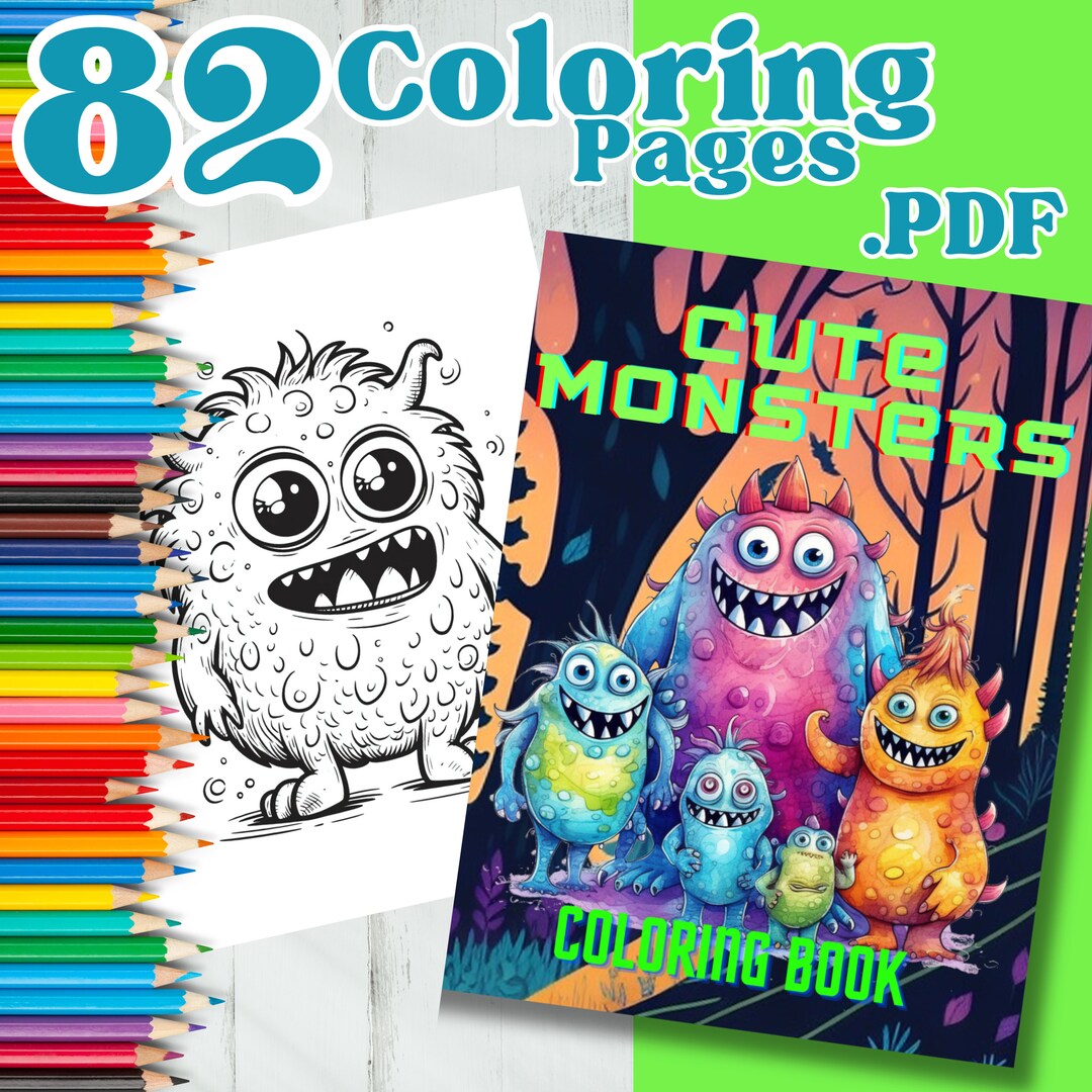 Cute Monsters Coloring Pages, Monster Coloring Pages for Kids ...