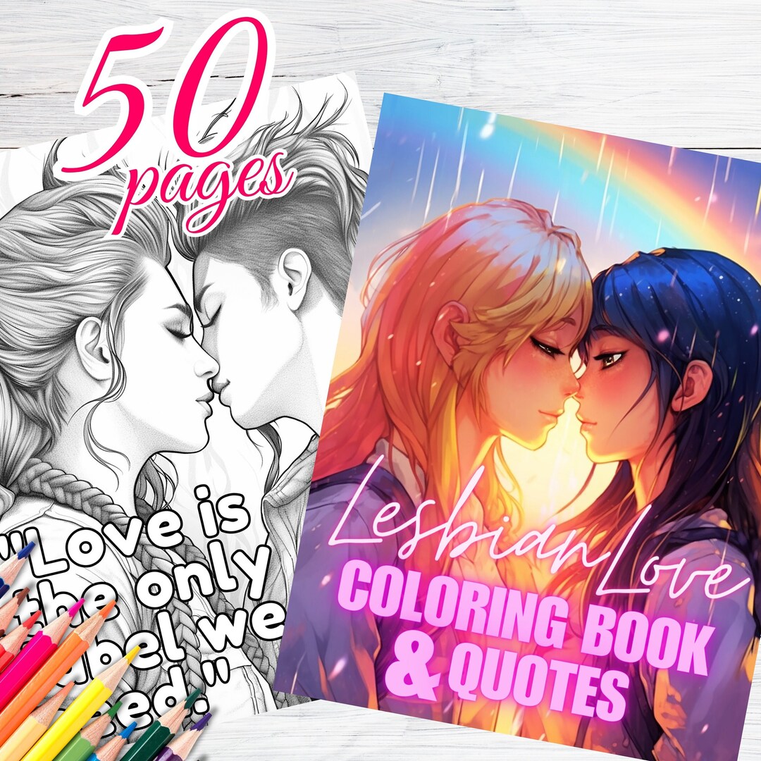 Lesbian Love Coloring Book With Cheesy Love Quotes for Her LGBTQ ...