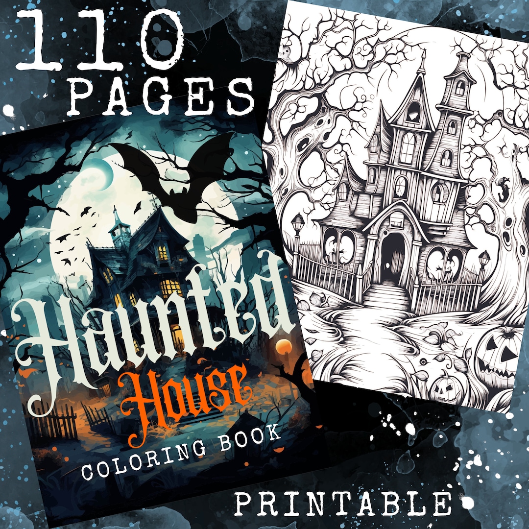 Haunted House Coloring Book for Adults Halloween Coloring Pages ...