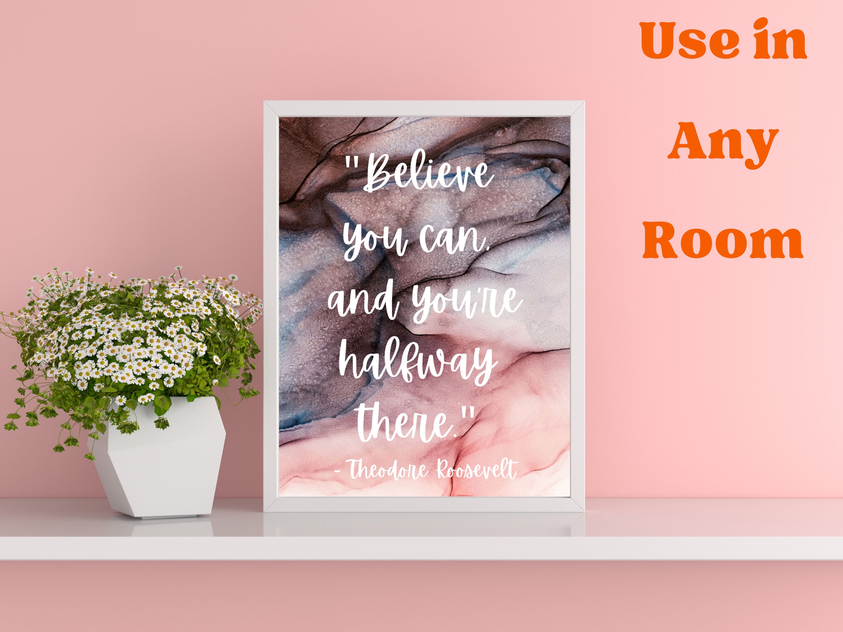 Motivational Wall Art Printable, Inspirational Quotes, Watercolor ...