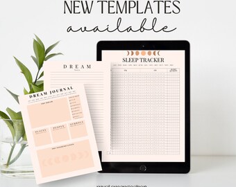 Dream & Sleep Journal Tracker - 3 Printable Pages - Digital Download ...