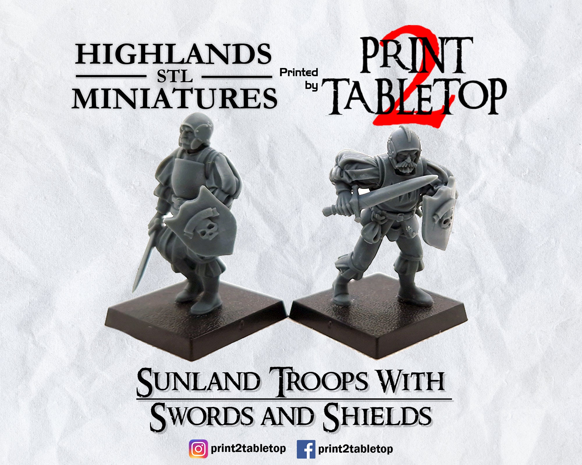 Sunland Swordsmen Swords & Shields 28mm 32mm Highlands Miniatures ...
