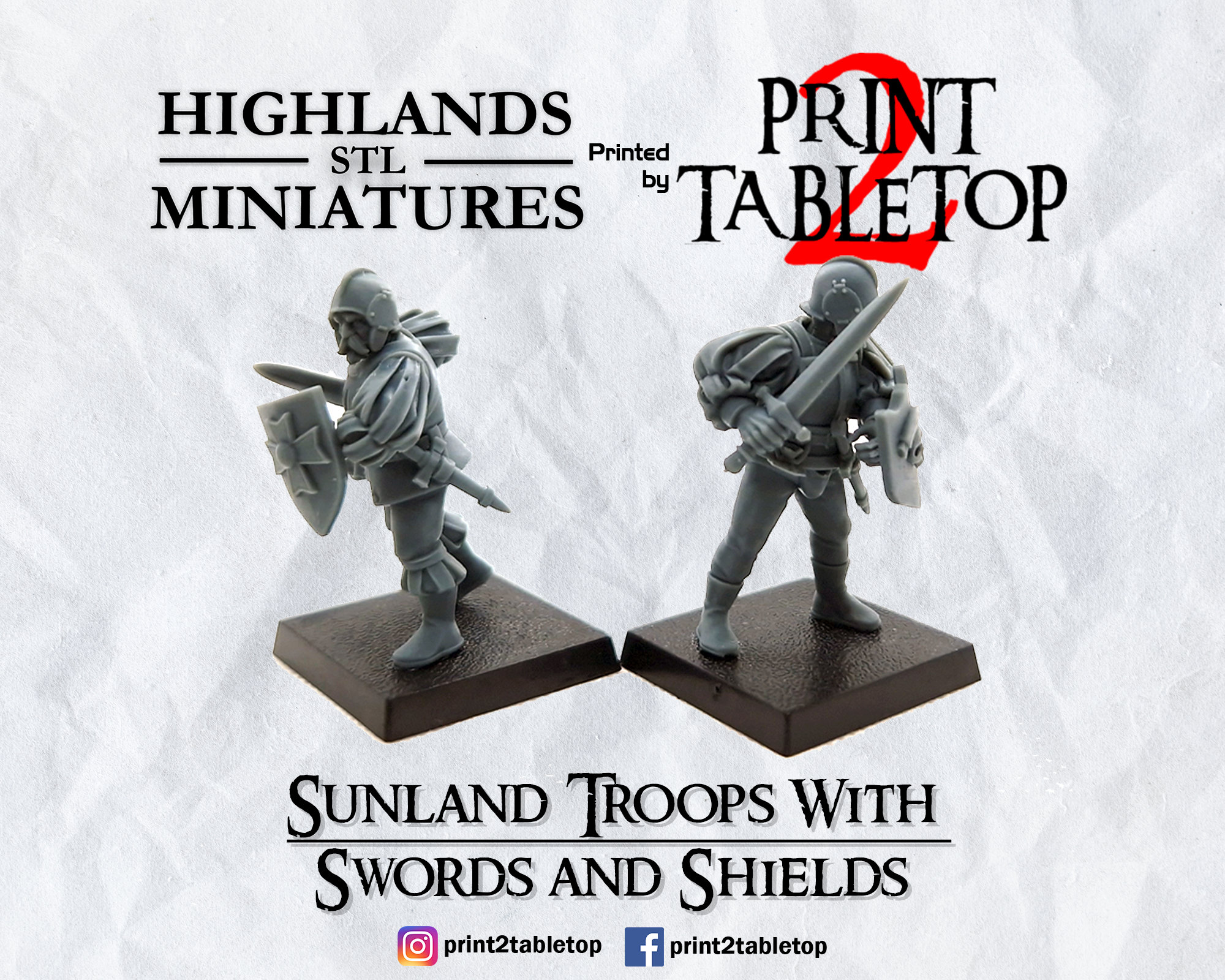 Sunland Swordsmen Swords & Shields 28mm 32mm Highlands Miniatures ...