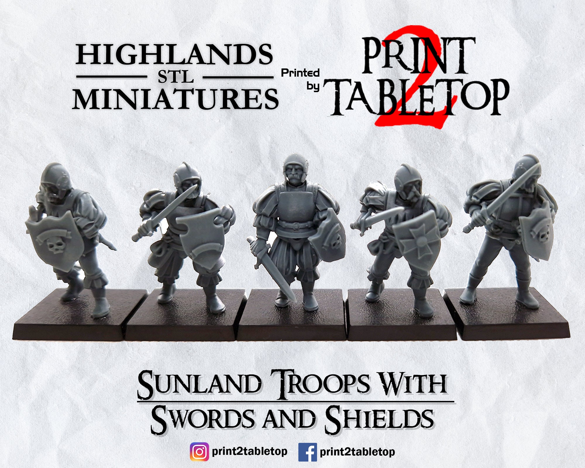 Sunland Swordsmen Swords & Shields 28mm 32mm Highlands Miniatures ...