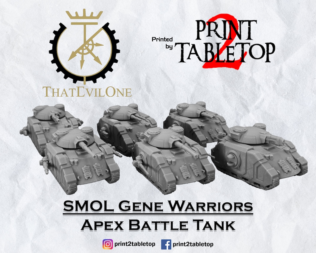 EPIC Gene Warrior Apex Battle Tank TEO SMOL 8mm Epic Thatevilone Sci-fi ...