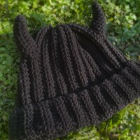 Crochet Devil Horn Beanie - Etsy