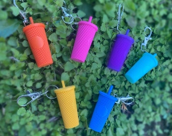 Unscrewable Mini Studded Tumbler Keychain Mini Rainbow Tumbler Keychain ...