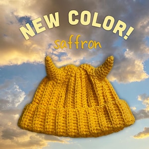 Crochet Devil Horn Beanie - Etsy