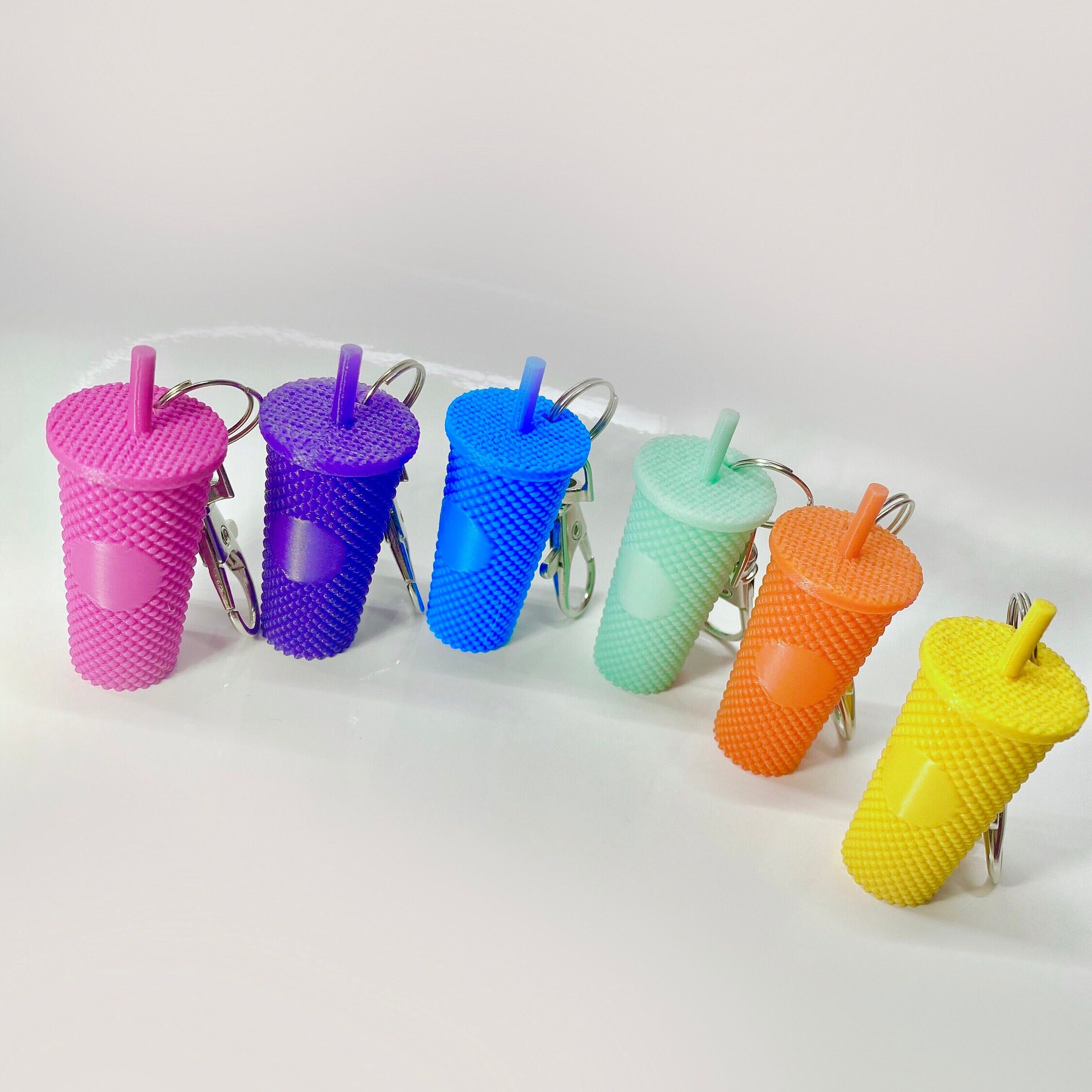 Studded Mini Tumbler Keychain 3D Printed - Etsy