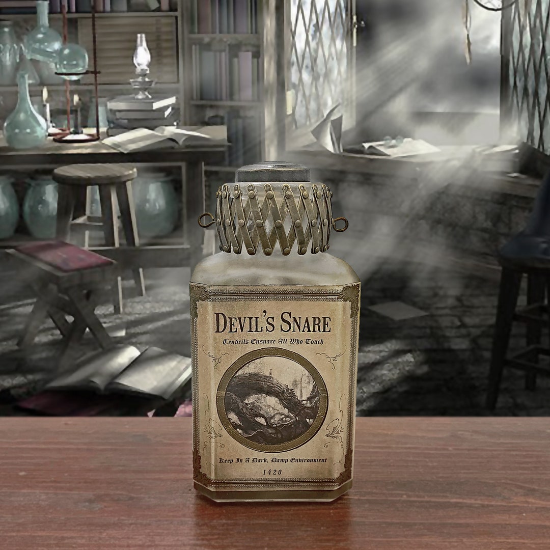 Devil’s Snare Magic Potion Apothecary Herbology Glass Bottle Prop - Etsy