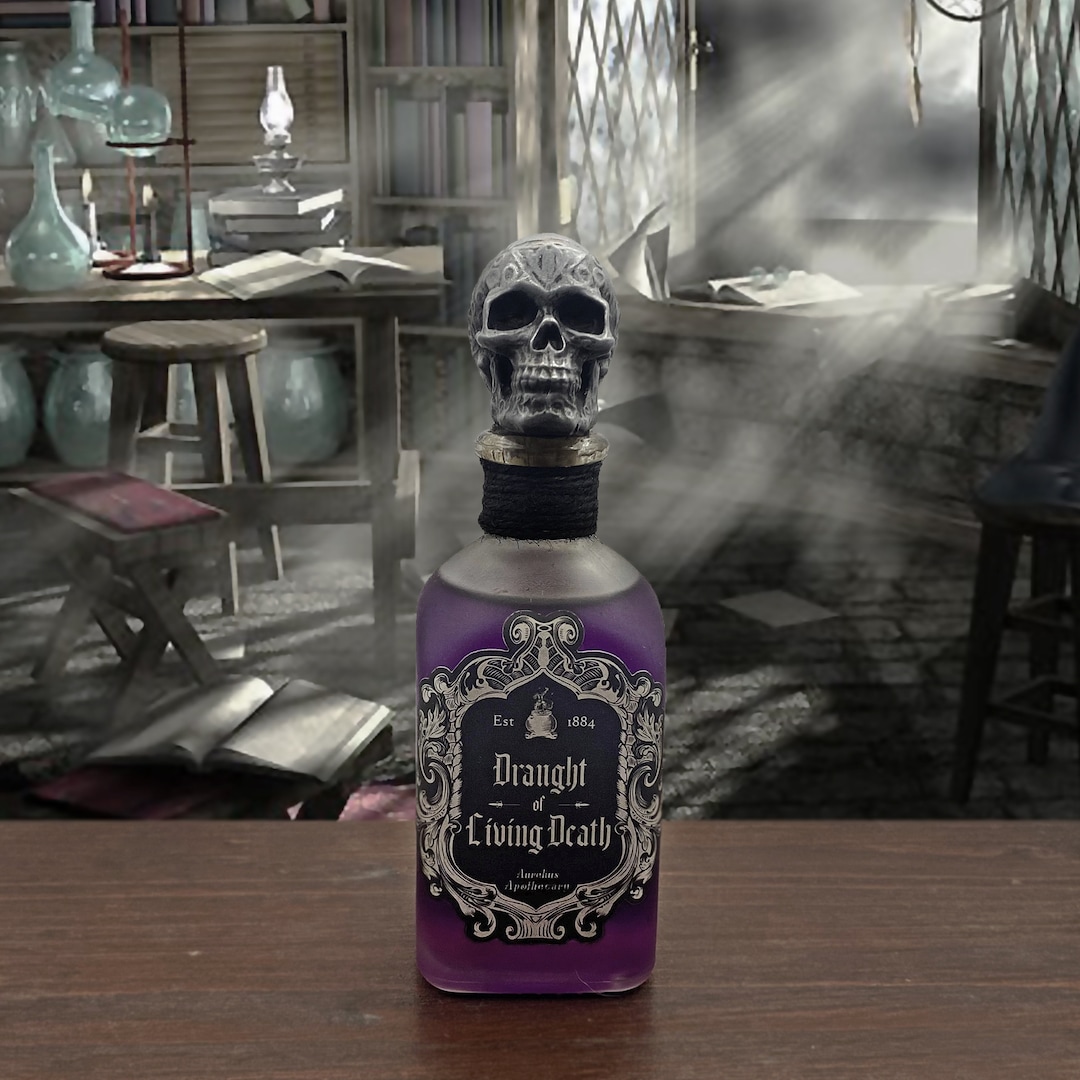 Draught of Living Death Magic Potion Apothecary Herbology Glass Bottle ...