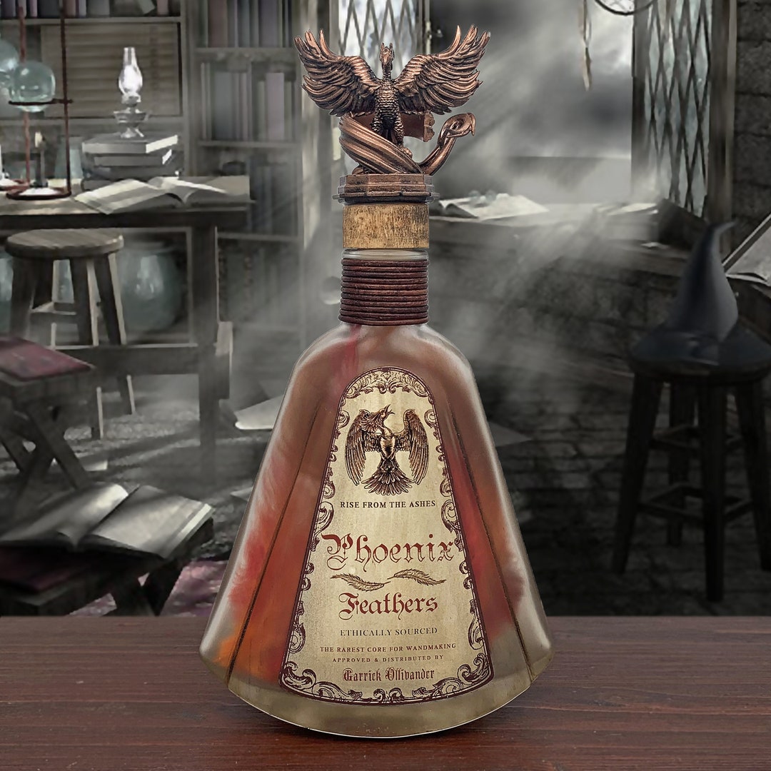 Phoenix Feathers Potion Magic Apothecary Herbology Glass Bottle Prop - Etsy