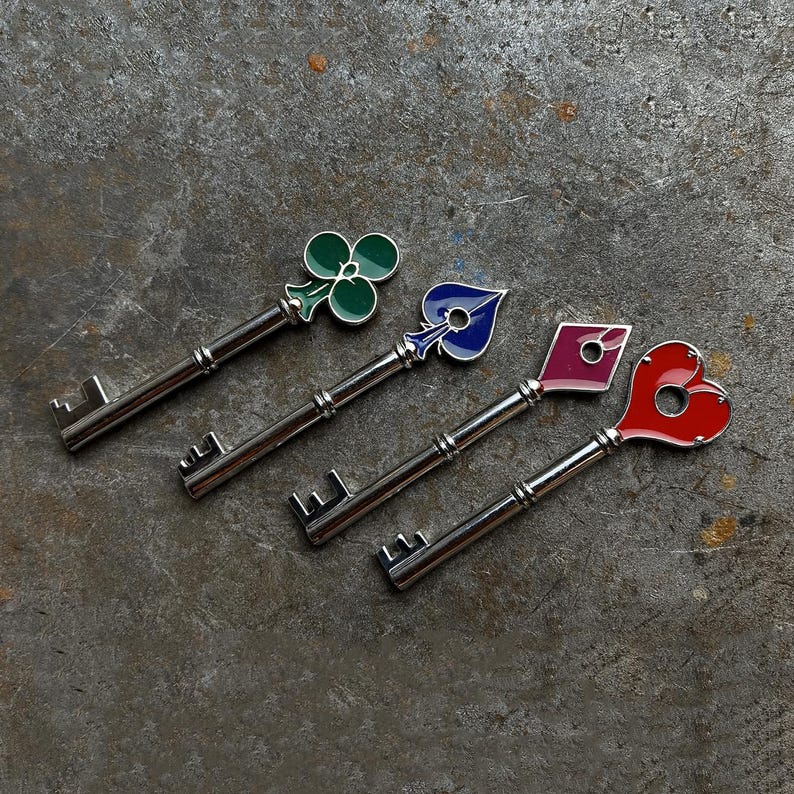 Resident Evil 2 Racoon Police Department Keys - Heart, Spade, Club ...