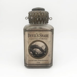Devil’s Snare Magic Potion Apothecary Herbology Glass Bottle Prop - Etsy