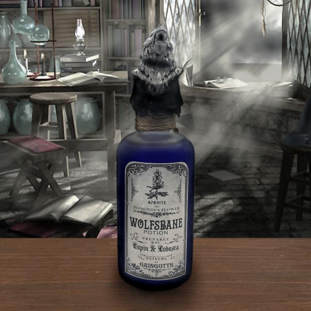 Wolfsbane Magic Potion Apothecary Herbology Glass Bottle Prop **does ...