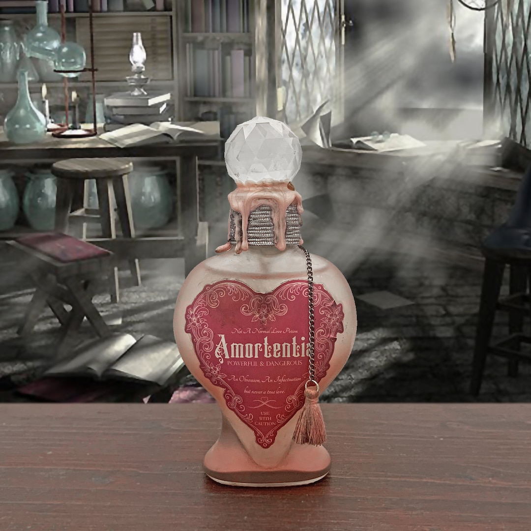 Love Potion Magic Apothecary Herbology Glass Bottle Prop - Etsy