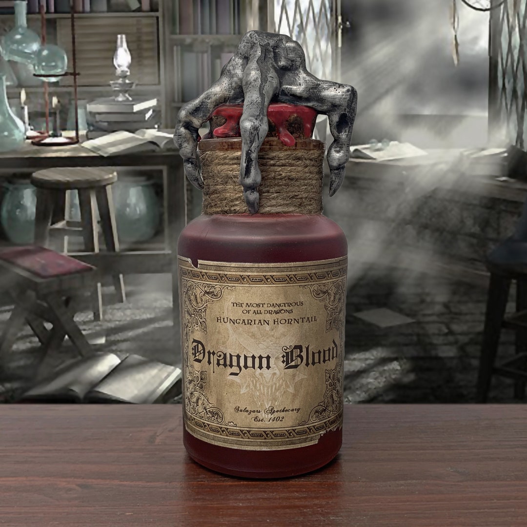 Dragon Blood Potion Magic Apothecary Herbology Glass Bottle Prop - Etsy