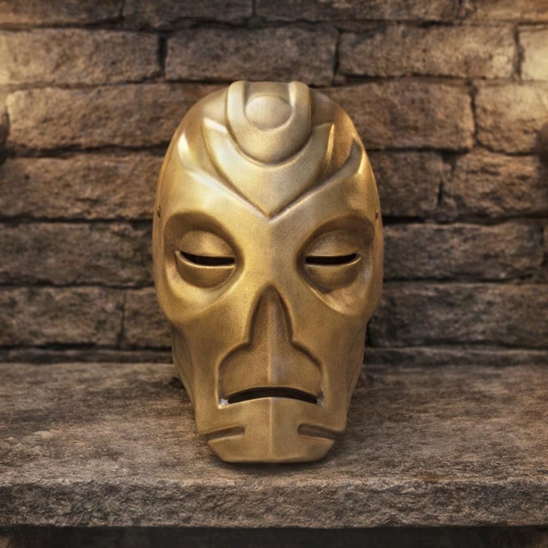 Wearable Dragon Priest Mask - Gold - Lightweight Moulded Plastic - Etsy
