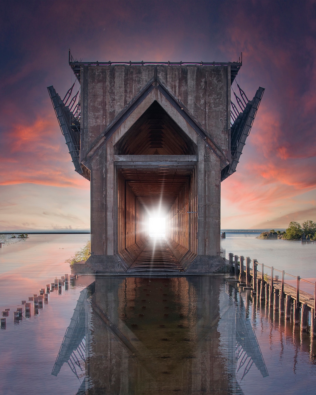 Marquette Ore Dock, Lower Harbor, Lake Superior, Michigan, Sunrise ...
