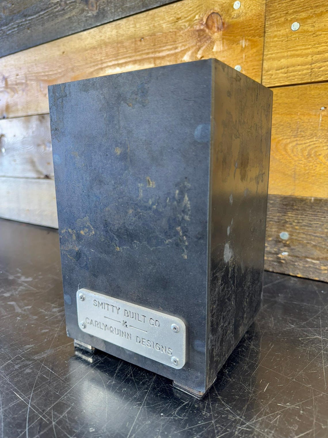 Metal Planter / Steel Planter With Custom Tile - Etsy