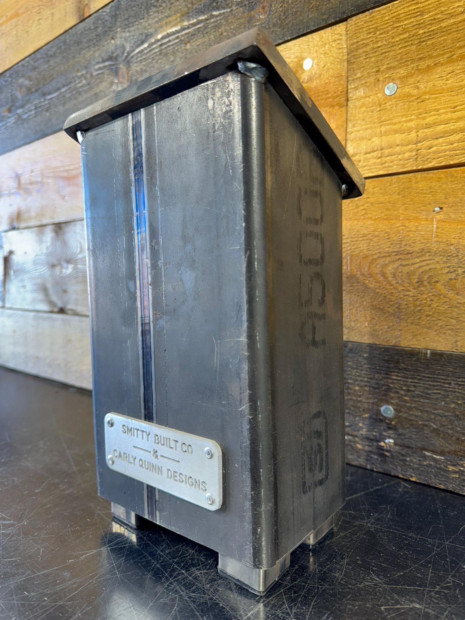 Metal Planter / Steel Planter With Custom Tile / Upcycled - Etsy