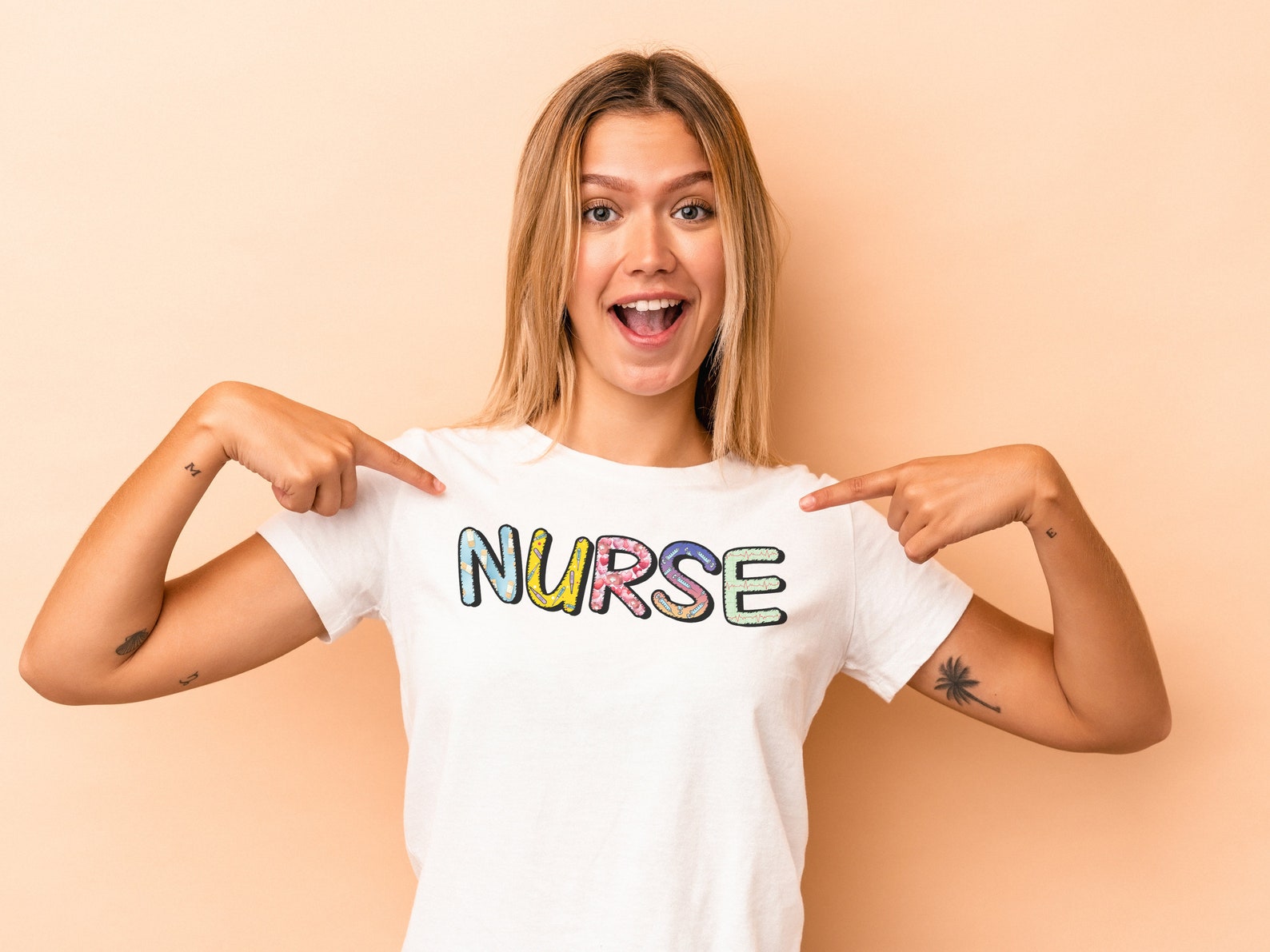 Nurse Alphabet Bundle Colorful Nursing Life Font Nurse PNG Letters ...