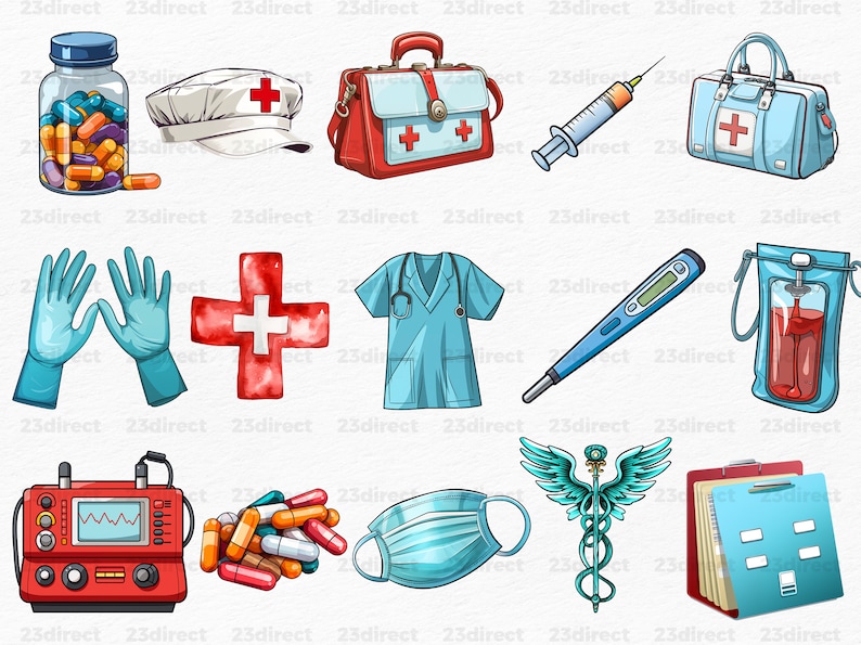 Nurse Alphabet Bundle Colorful Nursing Life Font Nurse PNG Letters Medical Clipart 300 DPI ...