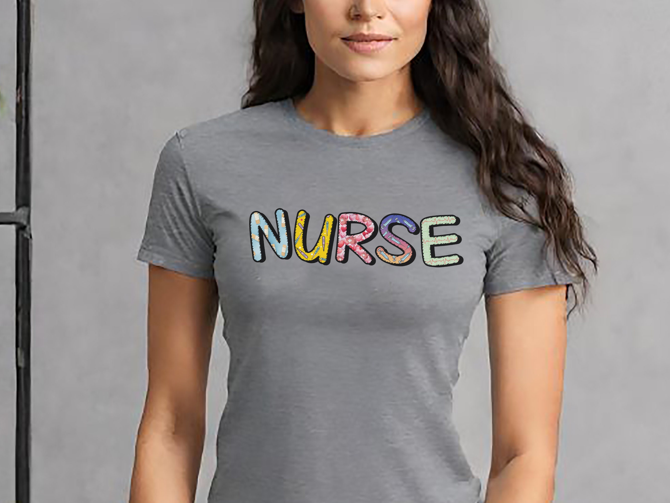 Nurse Alphabet Bundle Colorful Nursing Life Font Nurse PNG Letters ...