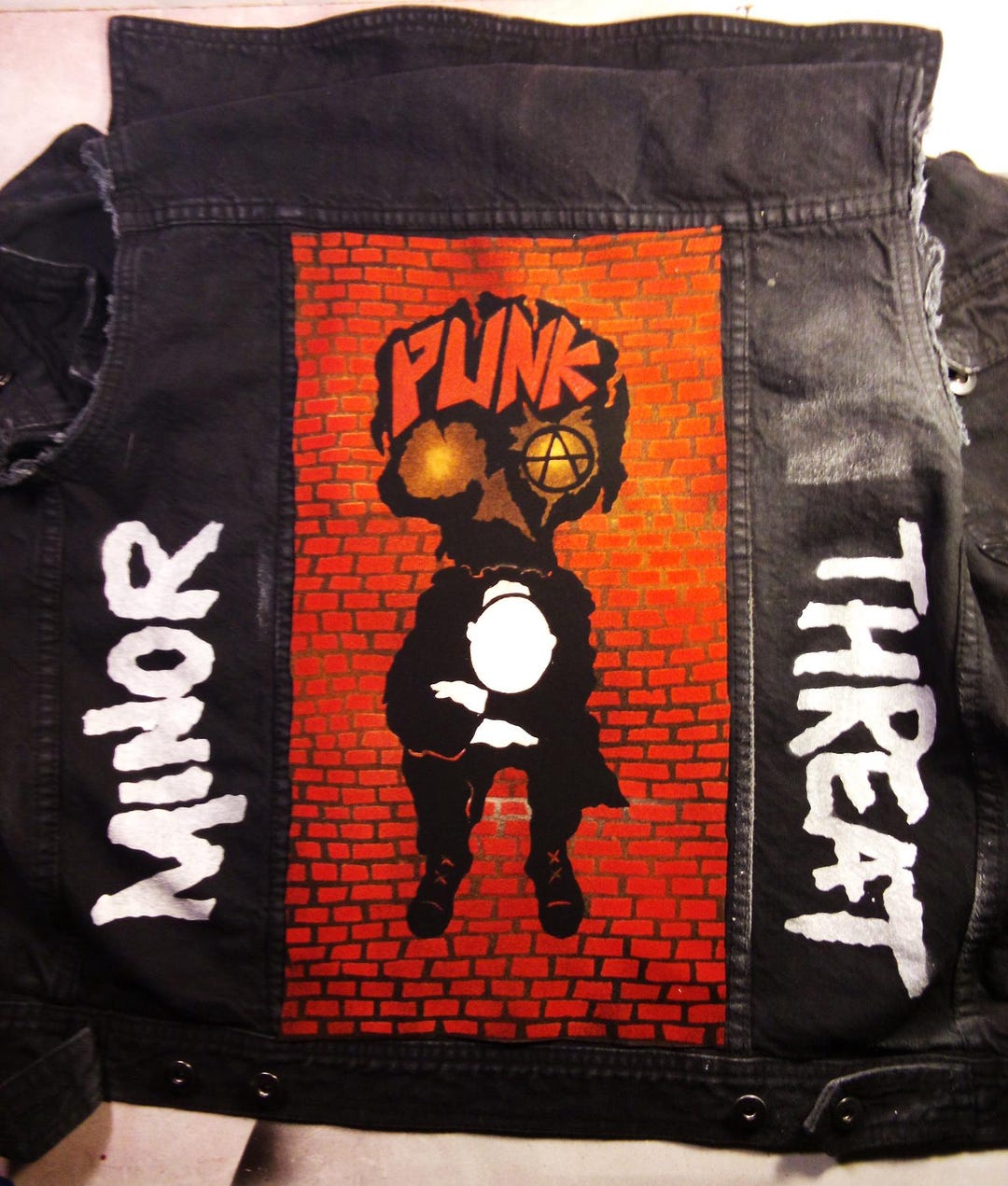 Hand Painted Punk Battle Vest - Etsy