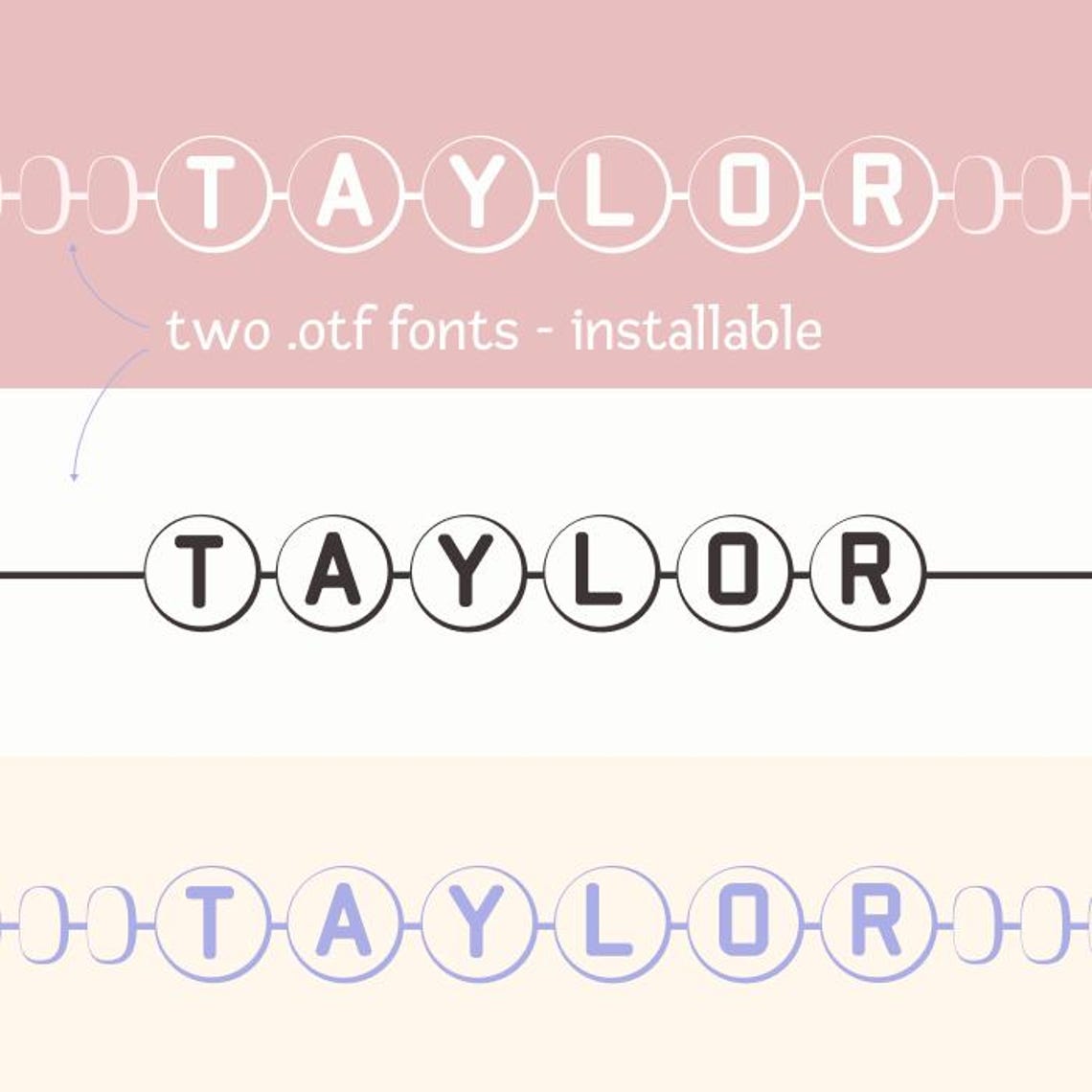 Friendship Bead Bracelet Font PNG OTF SVG, Sequin Alphabet Doodle ...