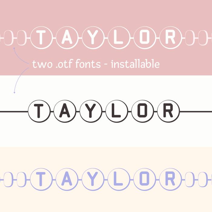 Friendship Bead Bracelet Font PNG OTF SVG, Sequin Alphabet Doodle ...