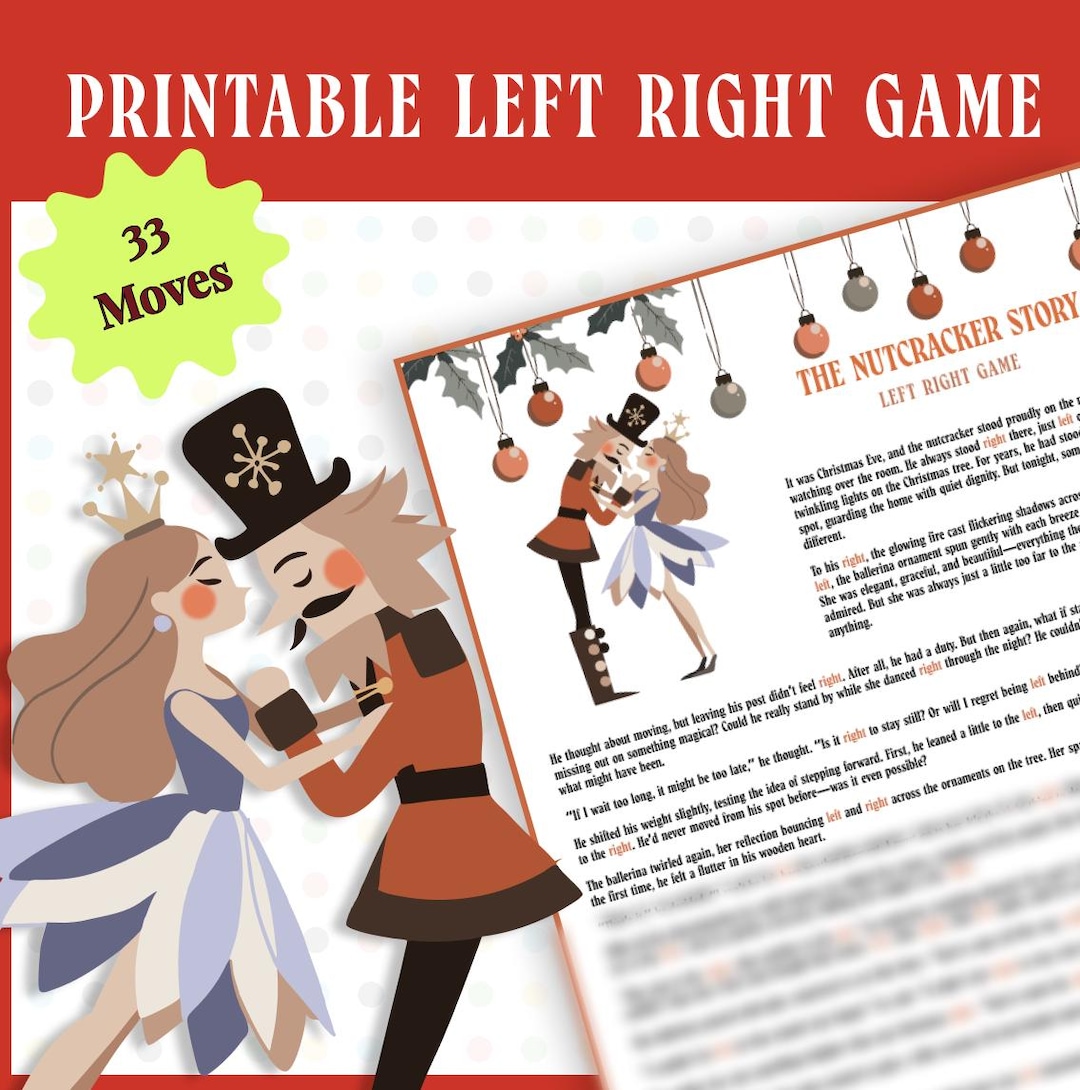 Christmas Left Right Game: the Nutcracker Love Story, Pass the Present ...