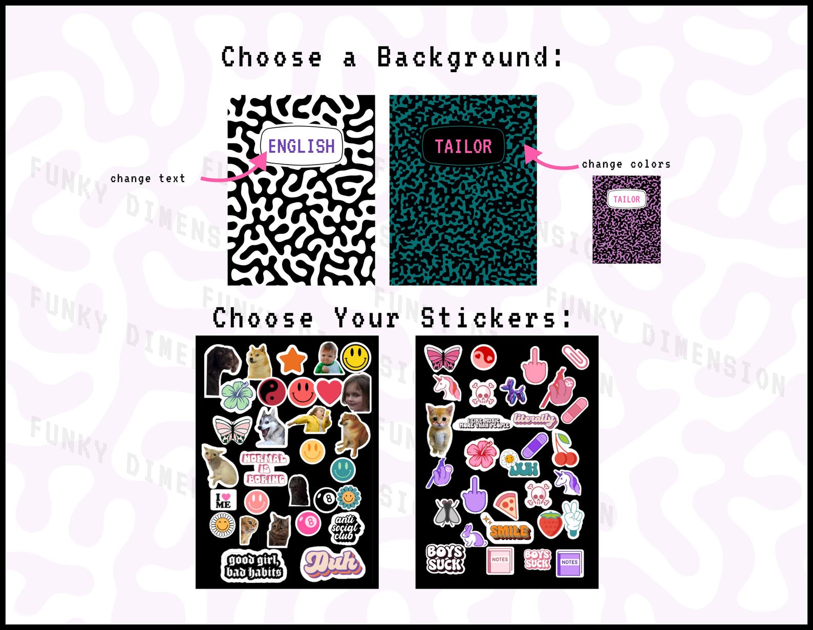 Custom Printable Binder Cover Template Preppy Back to School ...