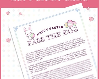 Easter Left Right Game Easter Egg Exchange Pass the Present Game Easter ...