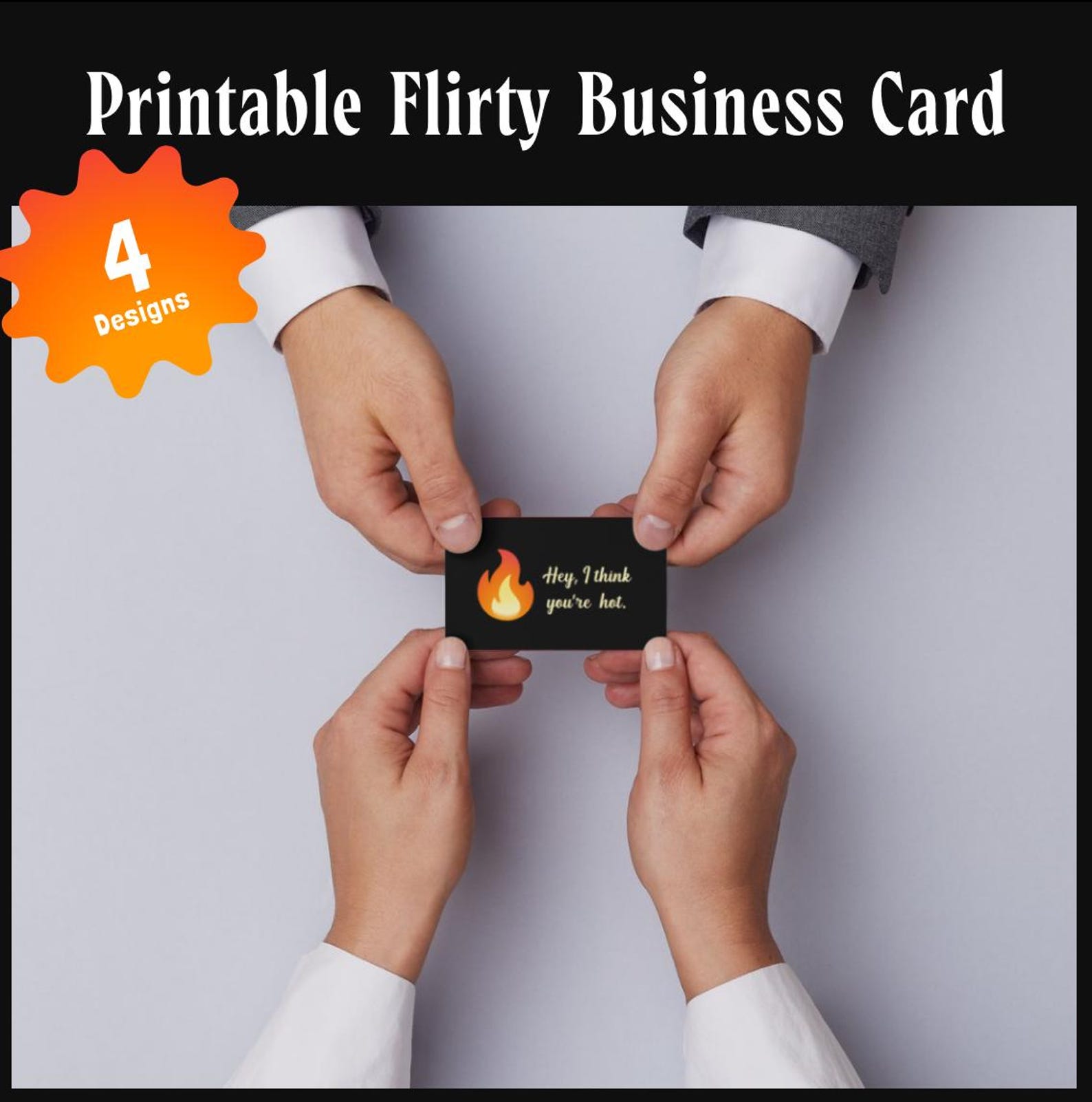 Printable Flirty Business Cards | First Move | Flirt Date Card | Party ...