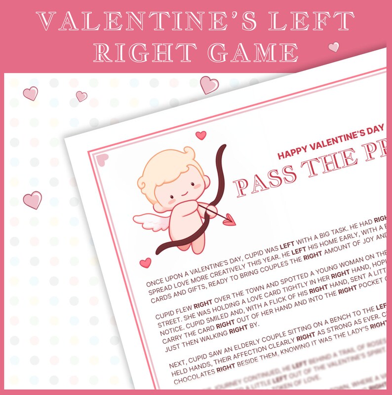 Left Right Game for Valentine's | Pass the Gift Game, Valentine's Games ...