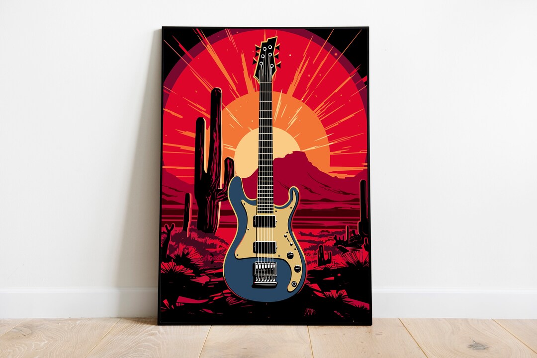 Queens of the Stone Age , Kyuss, Stoner Rock Inspired Poster - Guitar ...