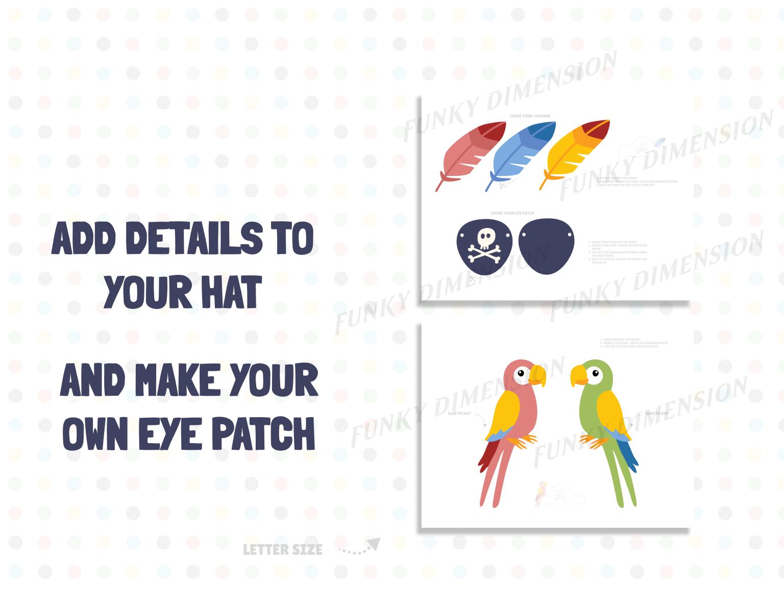 Printable Paper Pirate's Hats | Pirate Hat Paper Crown Template Captain ...