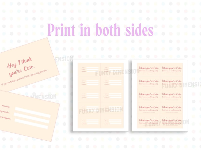 Printable Flirty Business Cards | First Move | Flirt Date Card | Party ...