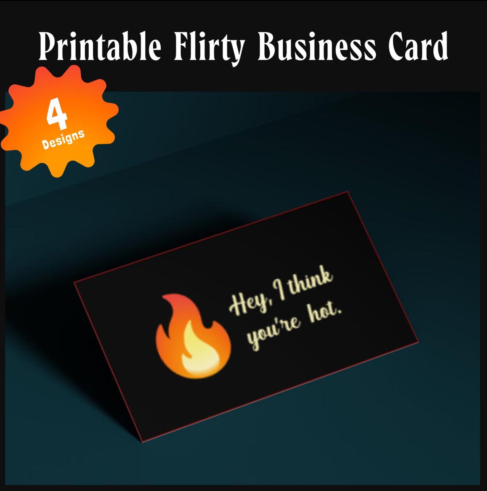 Printable Flirty Business Cards | First Move | Flirt Date Card | Party ...