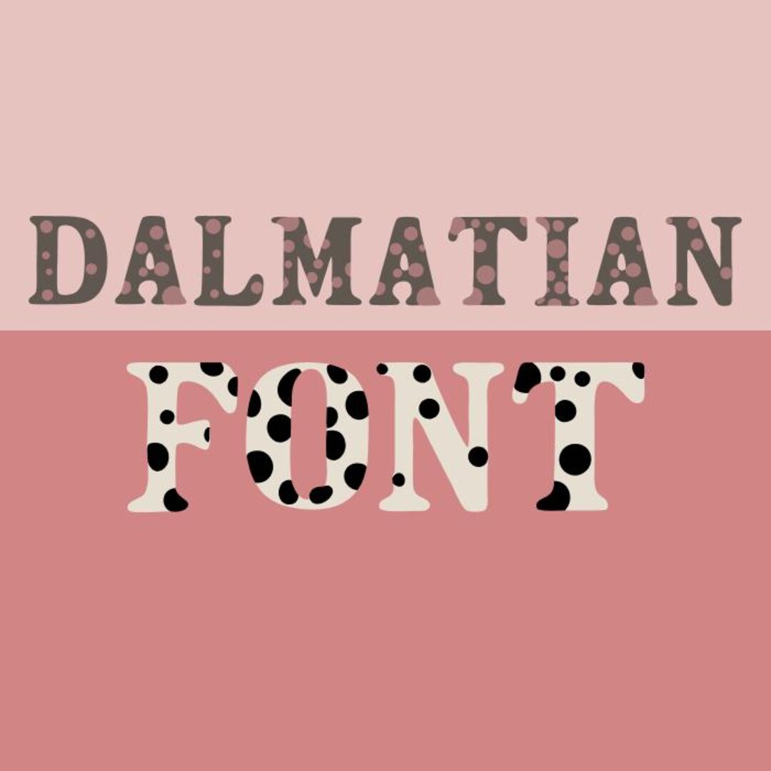 Dalmatian Font SVG, Spots Alphabet Doodle Letters,unique Doodle Dog ...