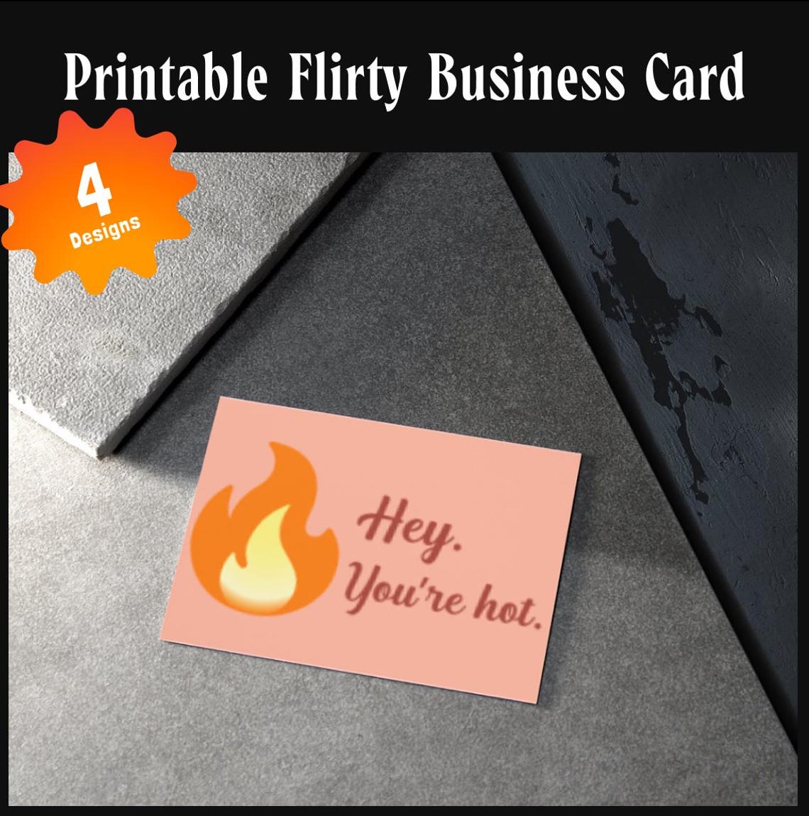 Printable Flirty Business Cards | First Move | Flirt Date Card | Party ...
