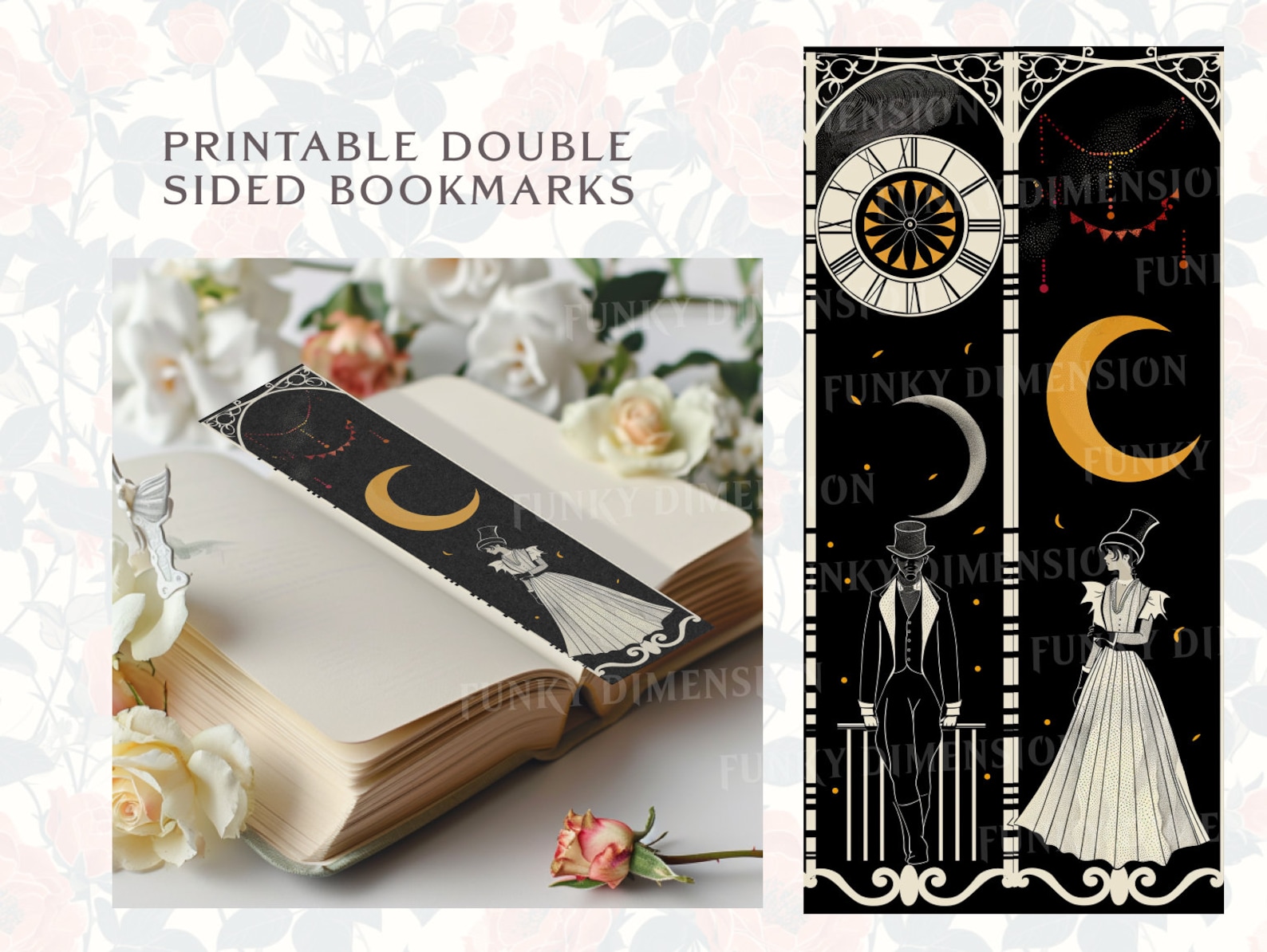 Printable Bookmarks Night Circus Inspired for Book Lovers, Illusionists ...