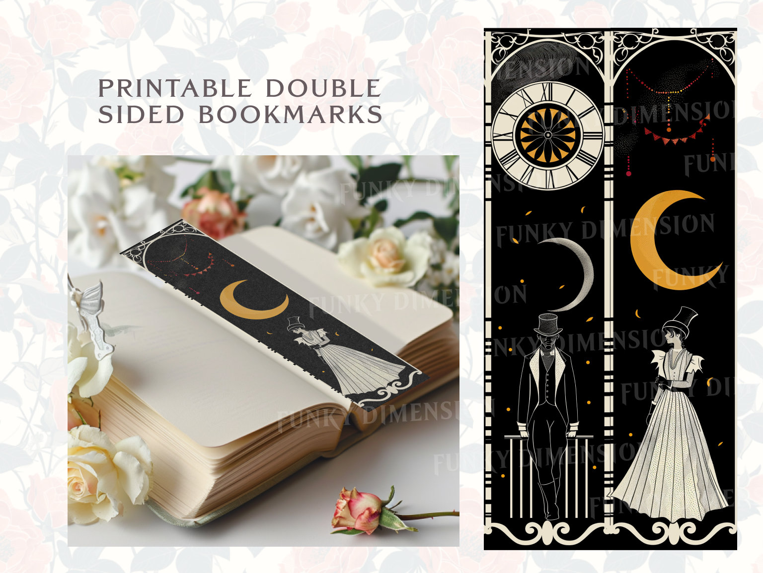 Printable Bookmarks Night Circus Inspired for Book Lovers, Illusionists ...
