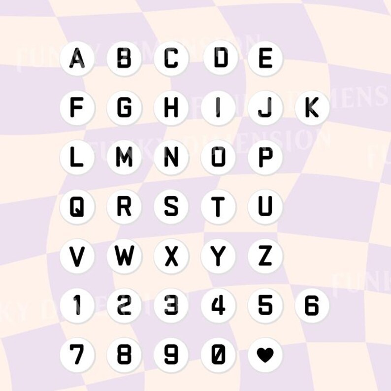 Friendship Bead Bracelet Font OTF SVG, Sequin Alphabet Doodle Letters ...