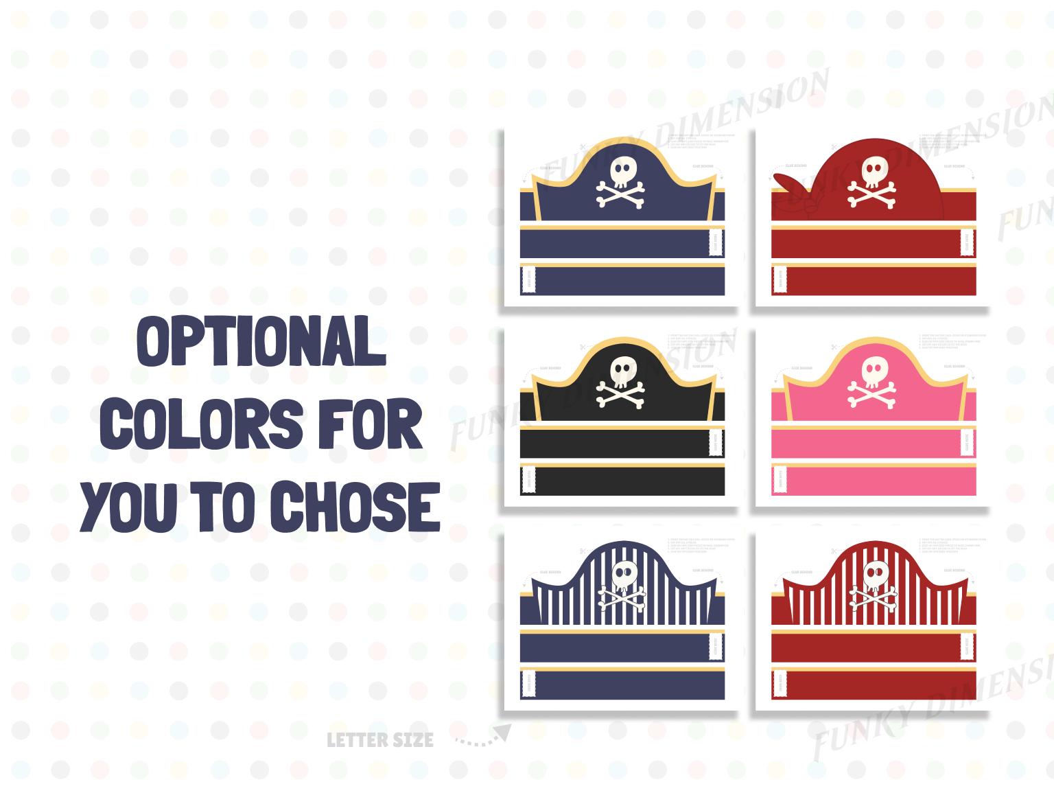 Printable Paper Pirate's Hats | Pirate Hat Paper Crown Template Captain ...