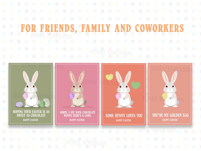 Happy Easter Printable Card Set Easter Eggs Postcard Digital Funny ...