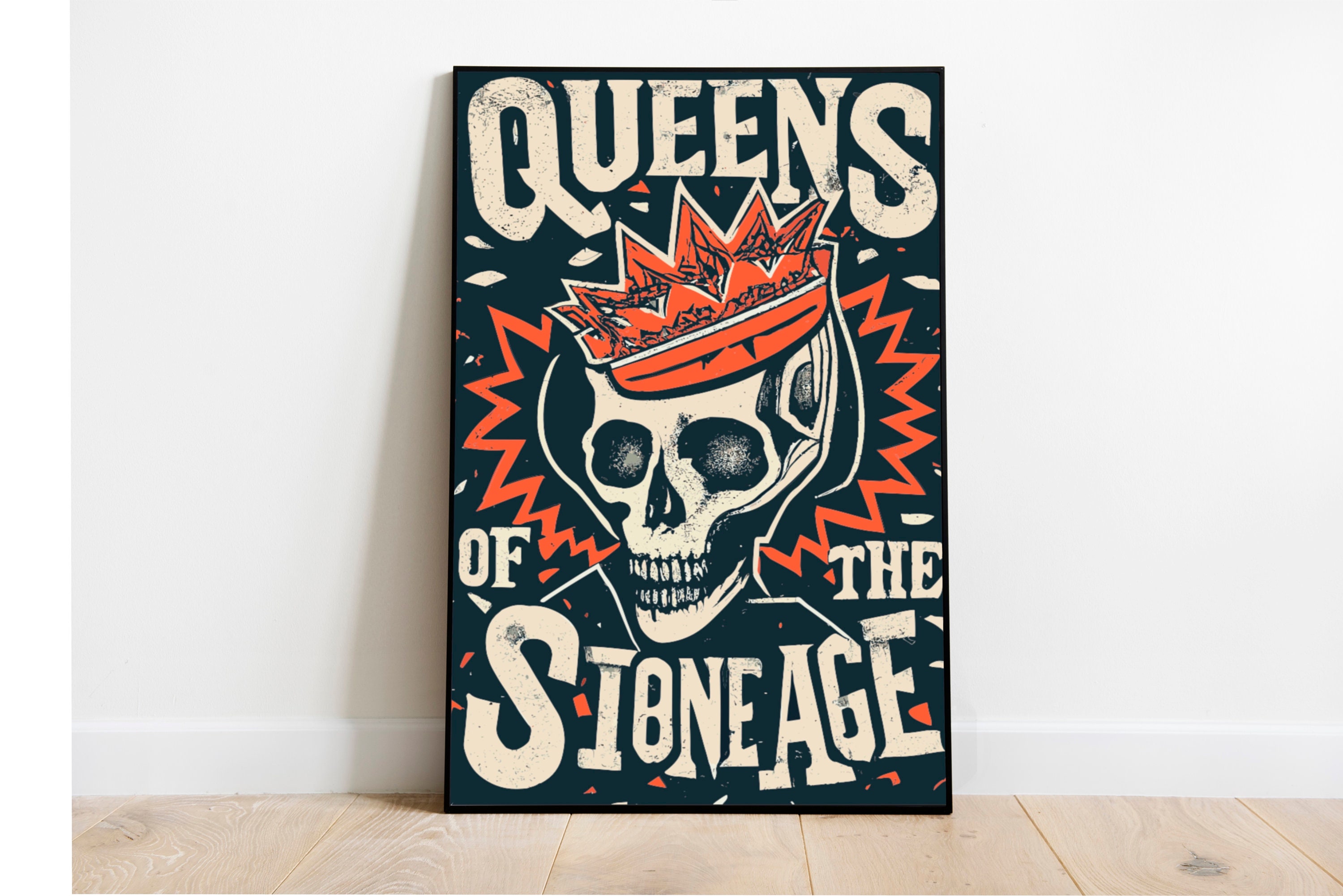 Queens of the Stone Age , Kyuss, Skull Stoner Rock Inspired Poster ...