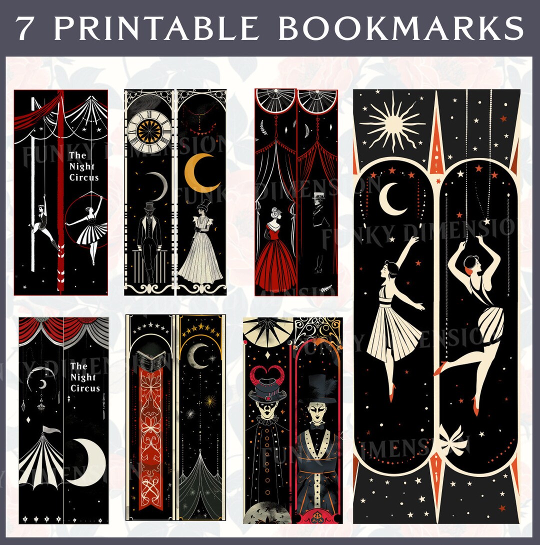 Printable Bookmarks | Night Circus Inspired for Book Lovers ...