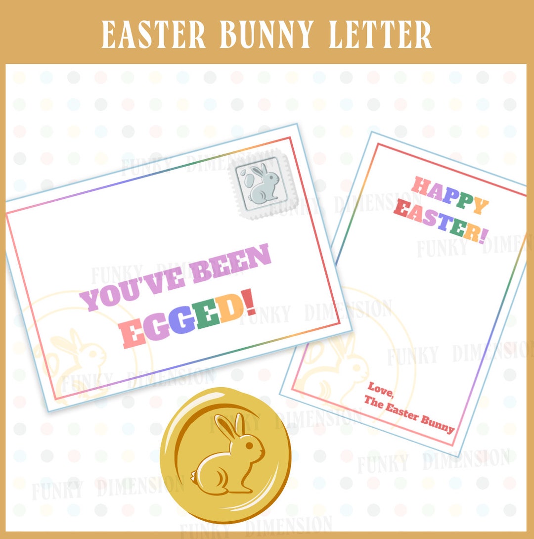 Easter Bunny Letter - You've Been Egged, Egg Hunts, Scavenger Hunts, or ...